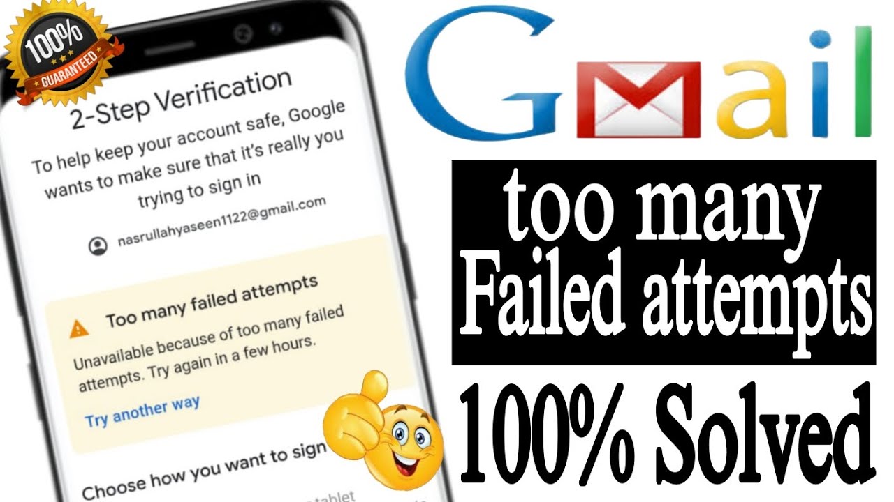 too many failed attempts gmail password reset || google account ...