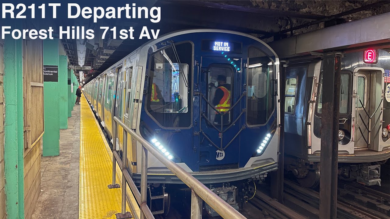 MTA IND Subway: R211T Departing Forest Hills-71st Av - YouTube
