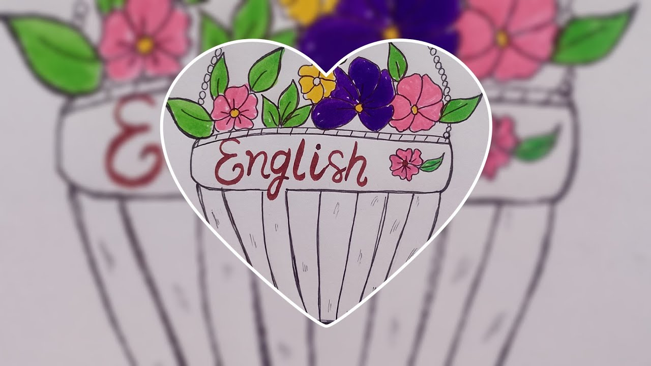 English 🌈 Project Front Page Design/ English Copy Decoration/ English ...
