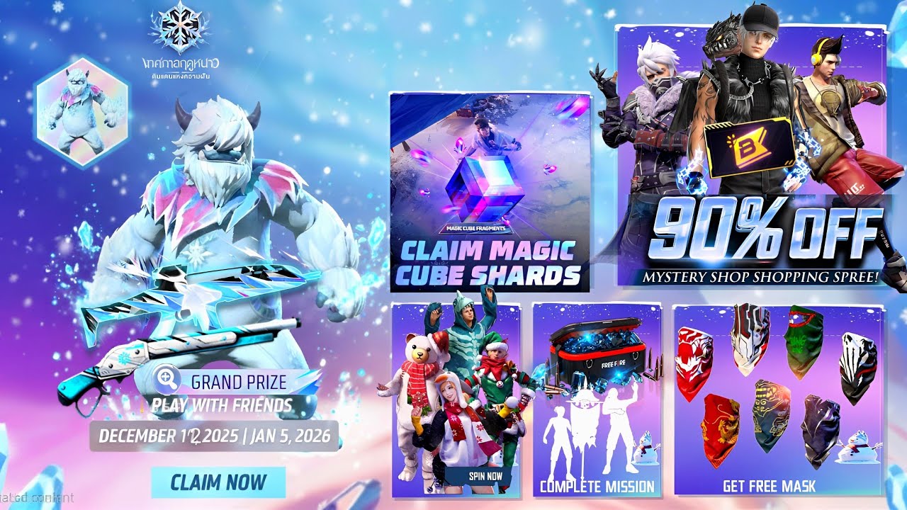 WINTERLAND EVENT FREE FIRE 2025😱 | FF NEW EVENT | FREE FIRE NEW EVENT ...