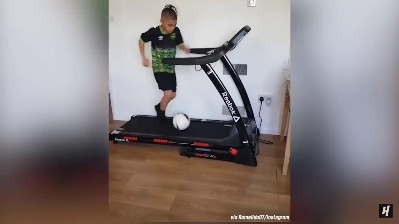 ramelldo07 skills on a treadmill - YouTube