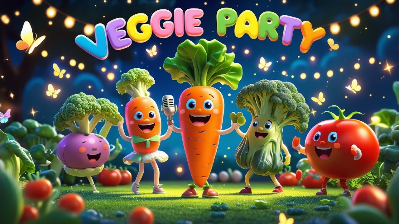 Veggie Party Song 🌽🥕 | Fun Vegetable Dance & Rhyme for Kids | Jolly ...