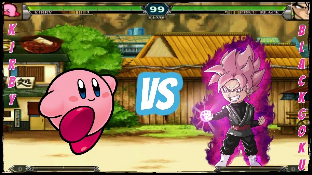 KIRBY VS BLACK GOKU (M-U-G-E-N 1.0) - YouTube