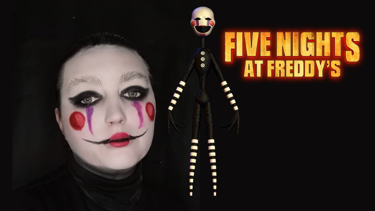 Maquillaje inspirado en Puppet de la franquicia FNAF - YouTube