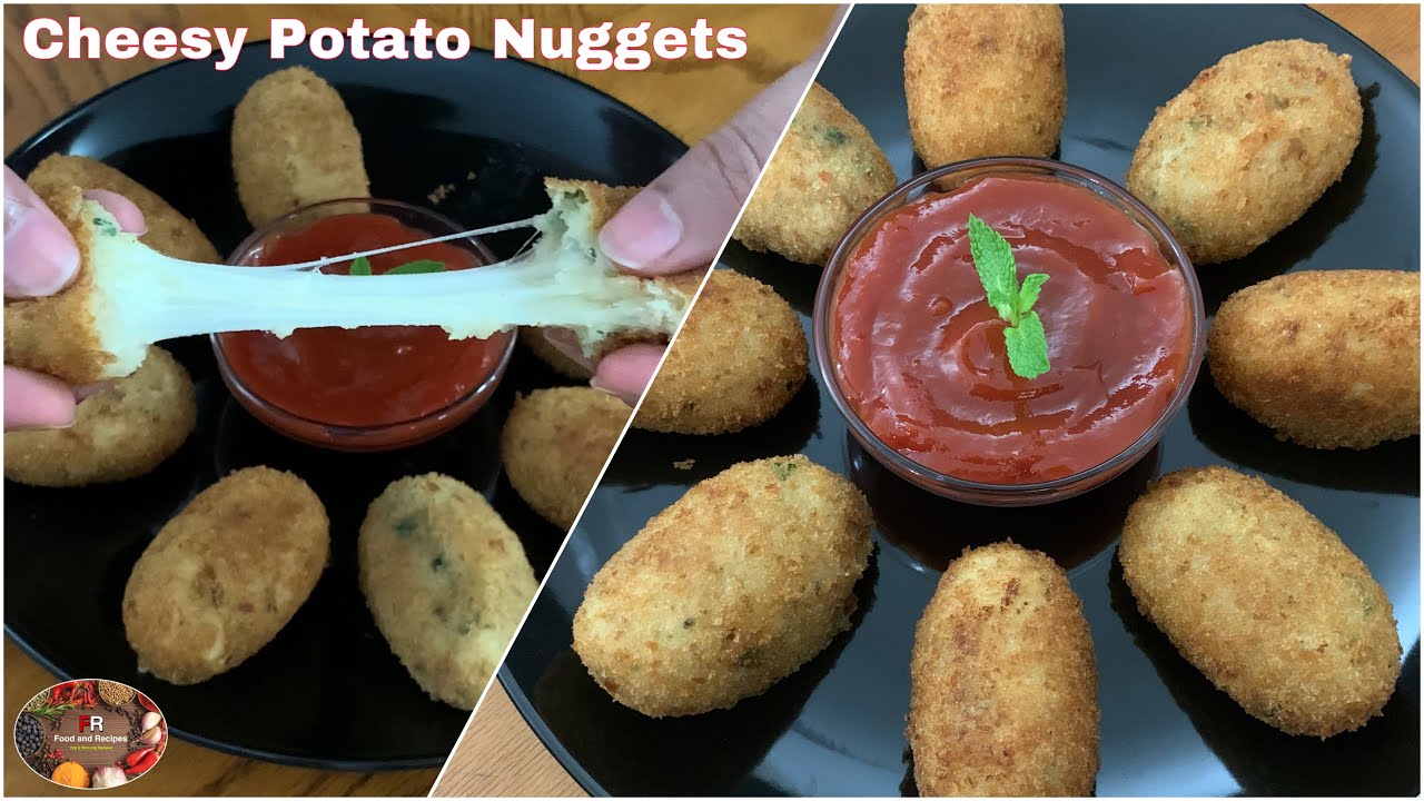 Cheesy Potato Nuggets Recipe|Potato Snack Recipe|चीझी पाेटेटाे नगेट्स ...