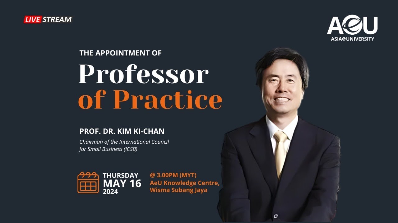 The Appointment of Professor of Practise - Prof. Dr. Kim Ki-Chan - YouTube