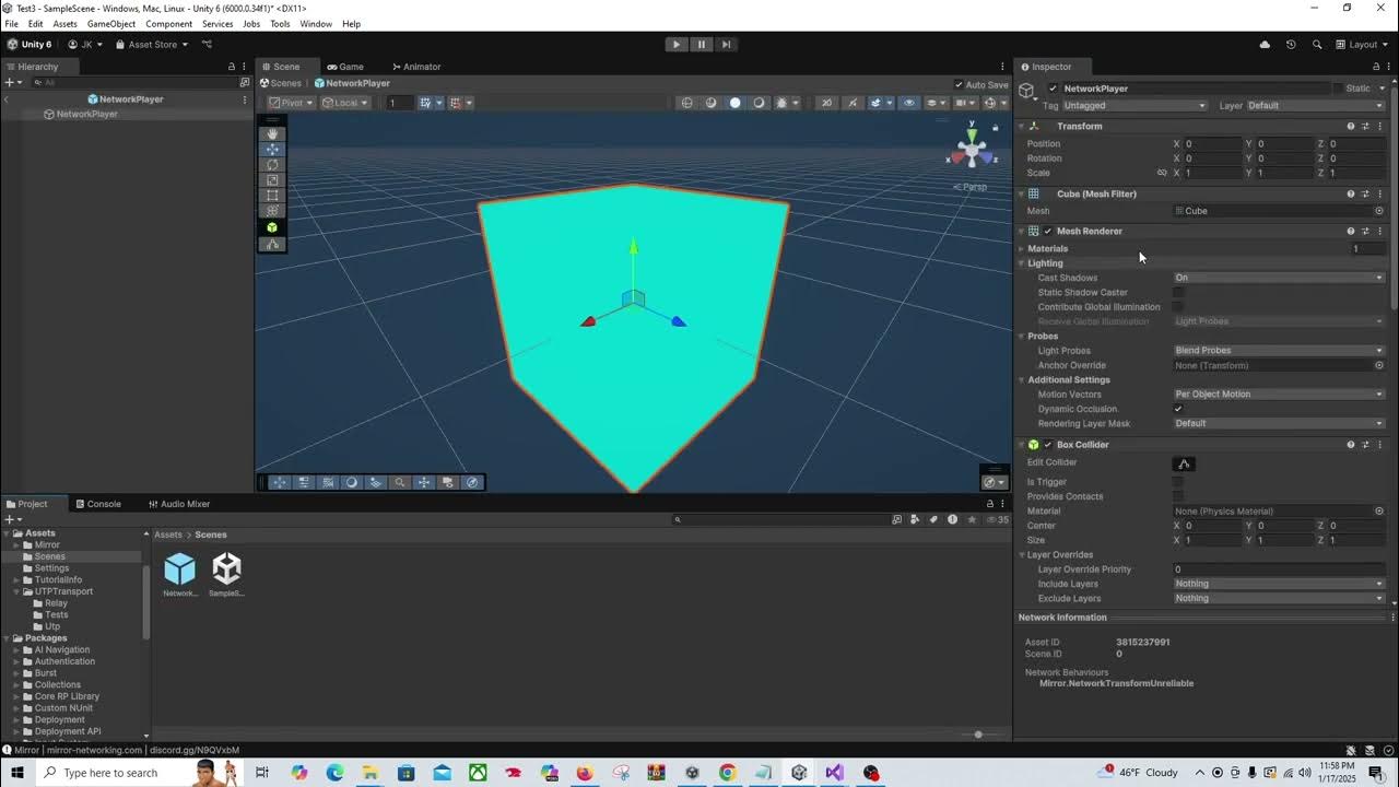 Unity 6 Mirror Networking and Unity Gaming Services Relay - YouTube