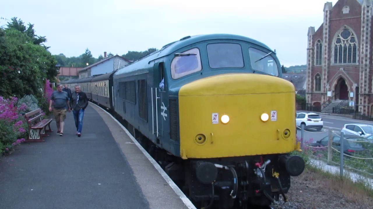 UK: Class 45 diesel (45041) departs from Watchet on the West Somerset ...