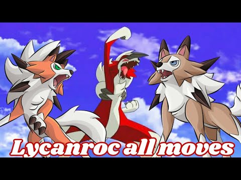 lycanroc all attacks & moves (Pokemon)@TSCRChannel - YouTube