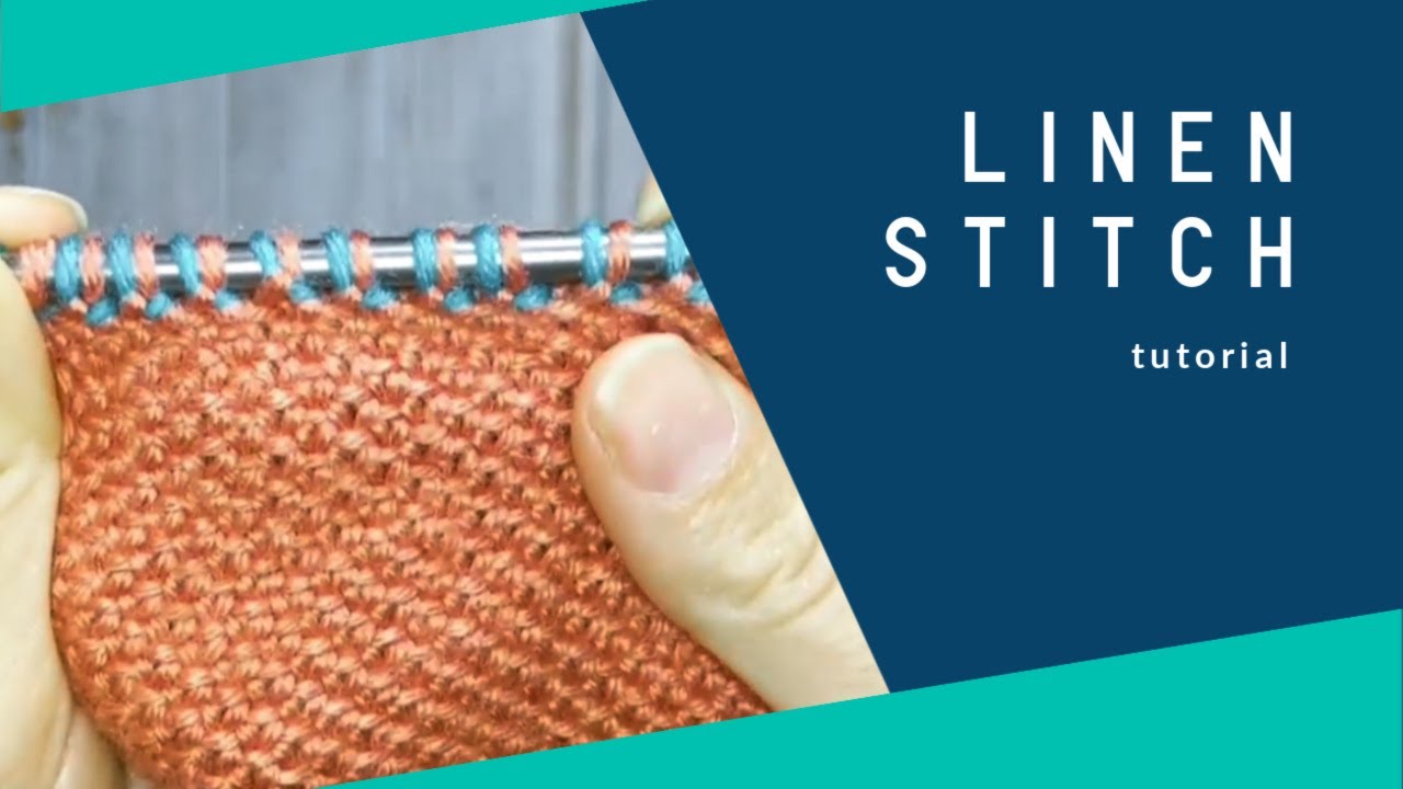 Linen stitch knitting tutorial | One color or two - YouTube