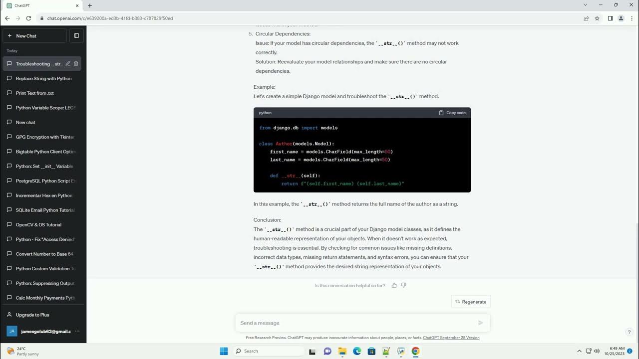 def str self return doesnt work python 3 6 Django 1 11 6 - YouTube