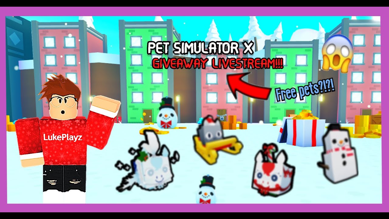 🔴LIVE! *FREE PET GIVEAWAY* PET SIM X CHRISTMAS Roblox - YouTube