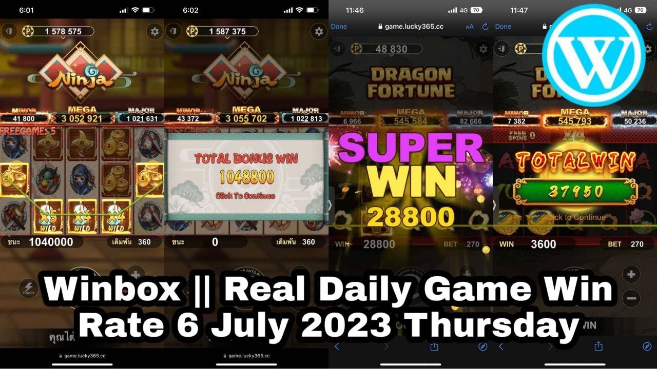 Winbox || Real Daily Game Win Rate 6 July 2023 Thursday - YouTube