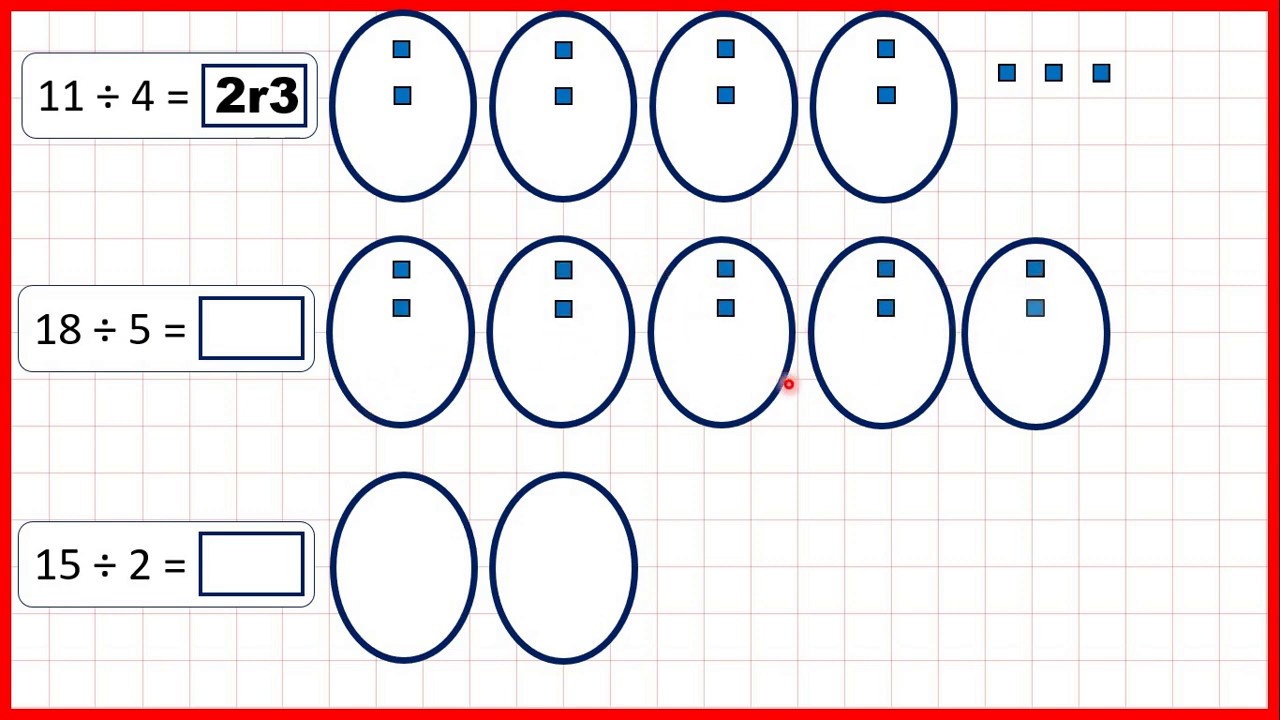 Divide By 2 3 4 5 8 And 10 With Remainders Division Year 4