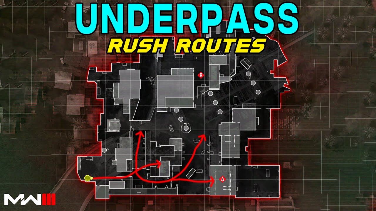 Modern Warfare 3 BEST Search and Destroy Rush Routes on UNDERPASS! (MW3 ...