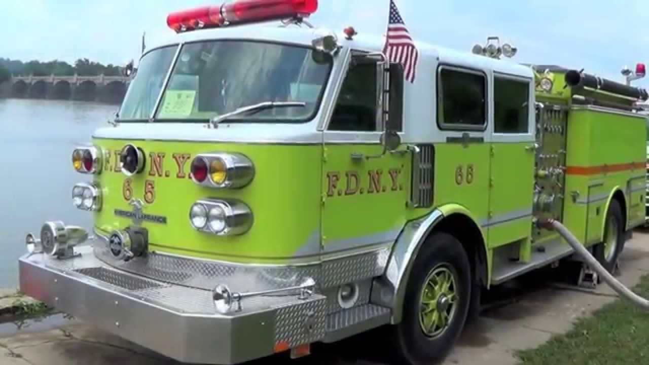 FDNY FORMER ENGINE 65 1980 LIME GREEN 7/12/14 - YouTube