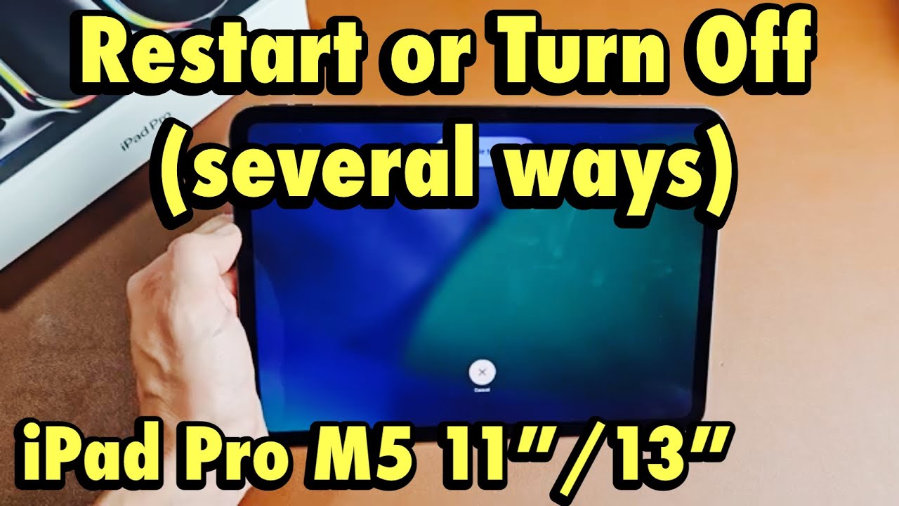 iPad Pro M5: How to Restart or Turn Off (several ways) - YouTube