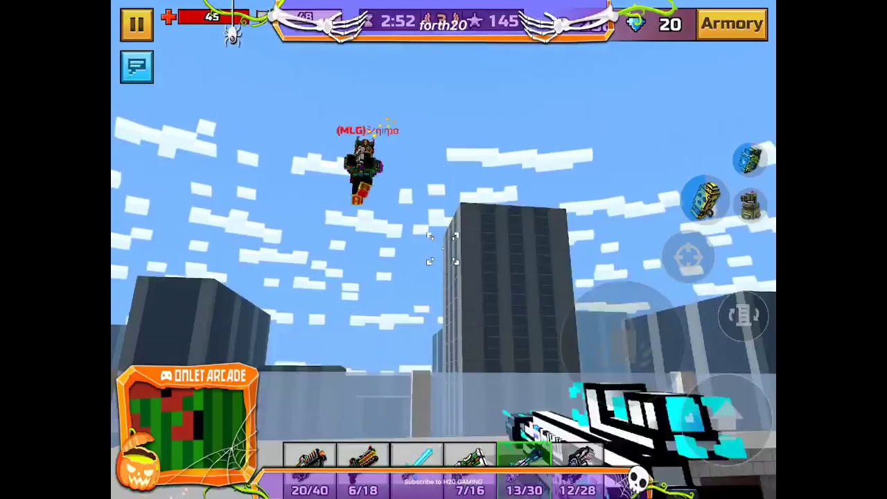 Pixel gun pro english speaking channel playing with subs! - YouTube