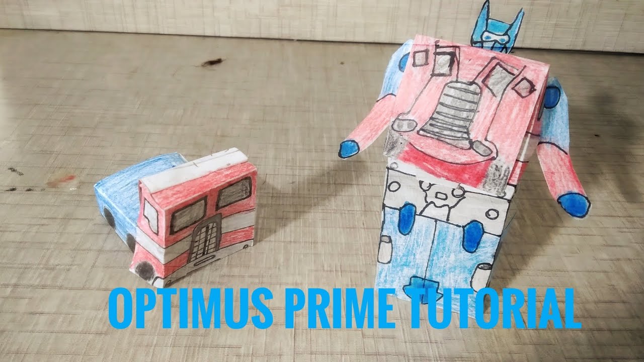 Paper DIY Optimus Prime Figure that Transforms Tutorial (Easy) - YouTube