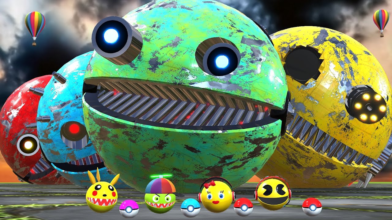 ROBOT PACMAN VS MONSTER PACMAN - YouTube