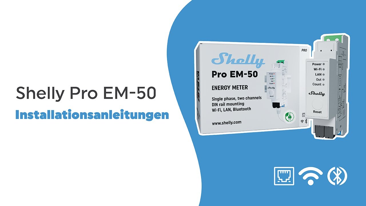 Shelly Pro EM-50 - Installationsvideo DE - YouTube