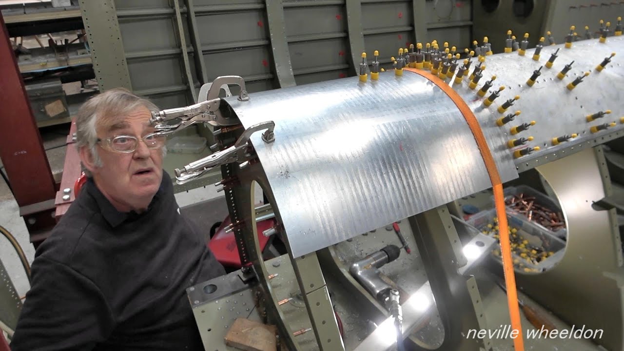 Video 204 Restoration of Lancaster NX611 Year 6... New skin repair on ...