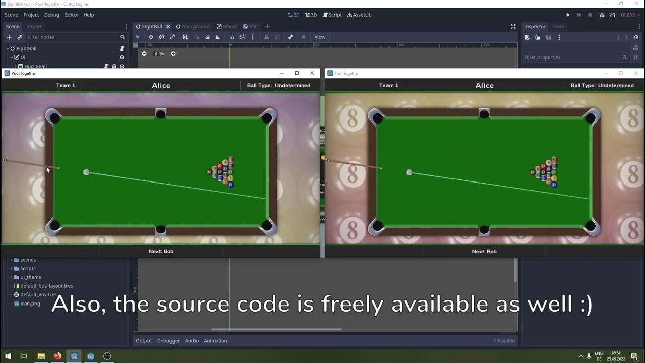 Pool Together - A Godot Multiplayer Game (Source Code available) - YouTube