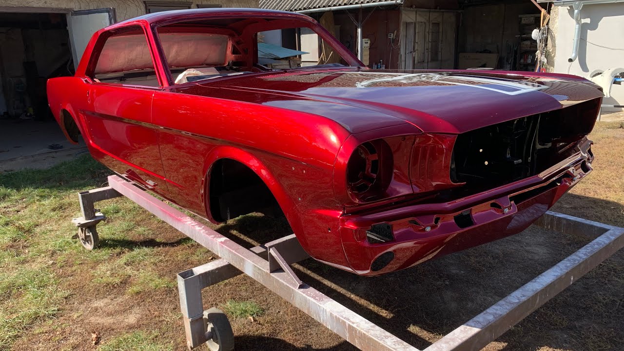 Ford Mustang CANDY APPLE RED paintjob - YouTube