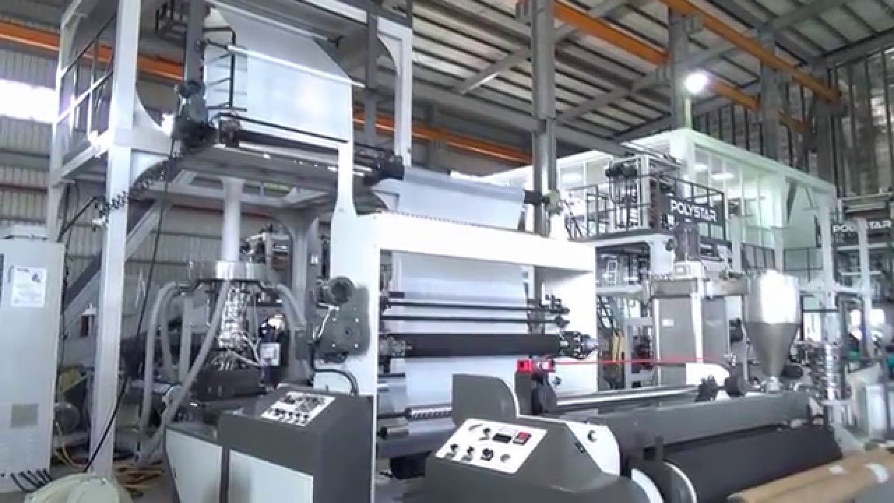 ABA HDPE blown film machine - YouTube