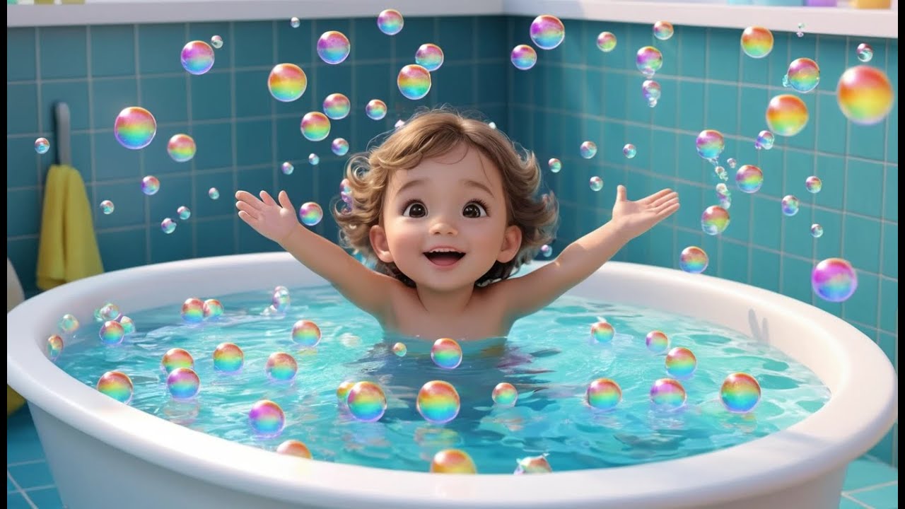 Splish, Splash, A Rainbow Bath | Fun Nursery Rhyme for Kids | Sing ...