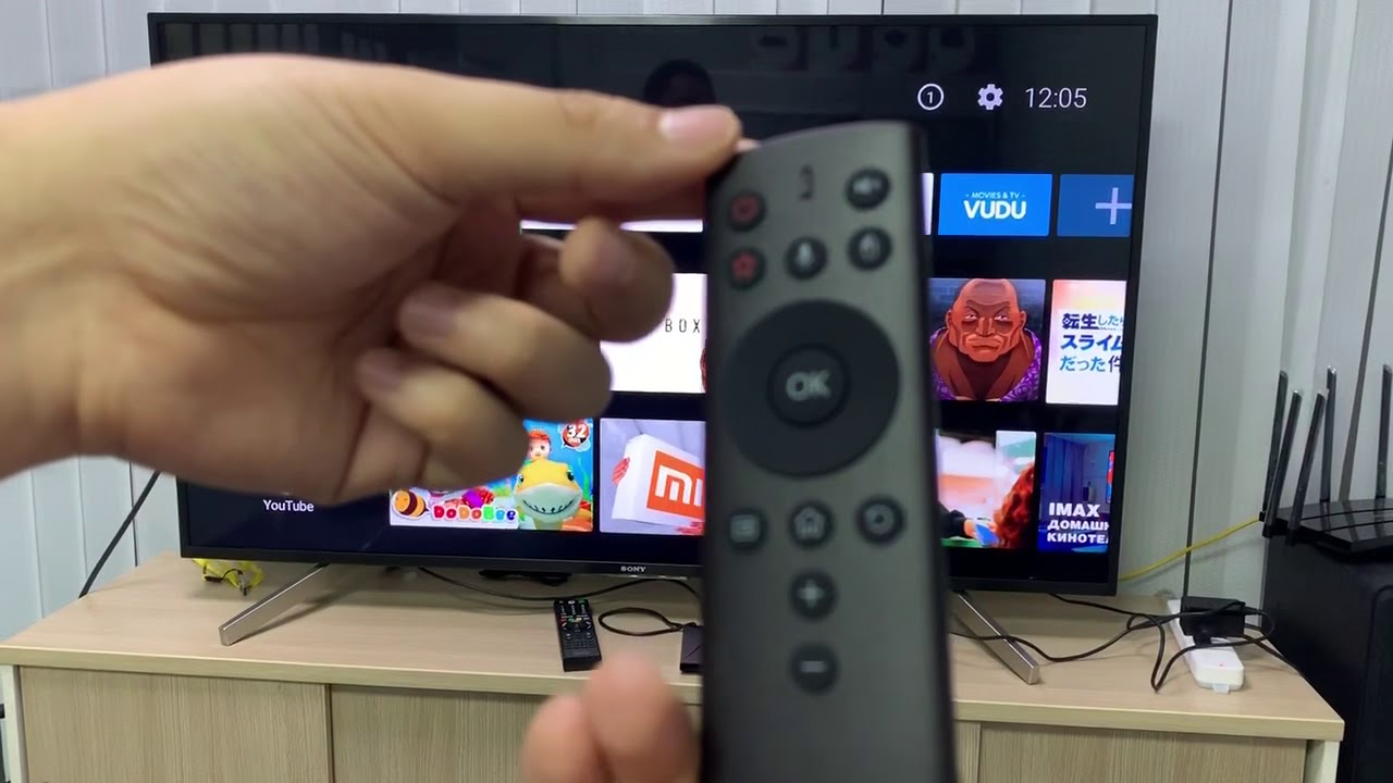 rc02f how works with Android tv os tv box - YouTube