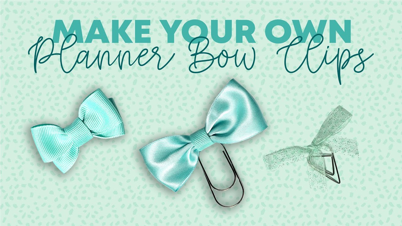 Make Your Own Planner Bow Paperclips - YouTube