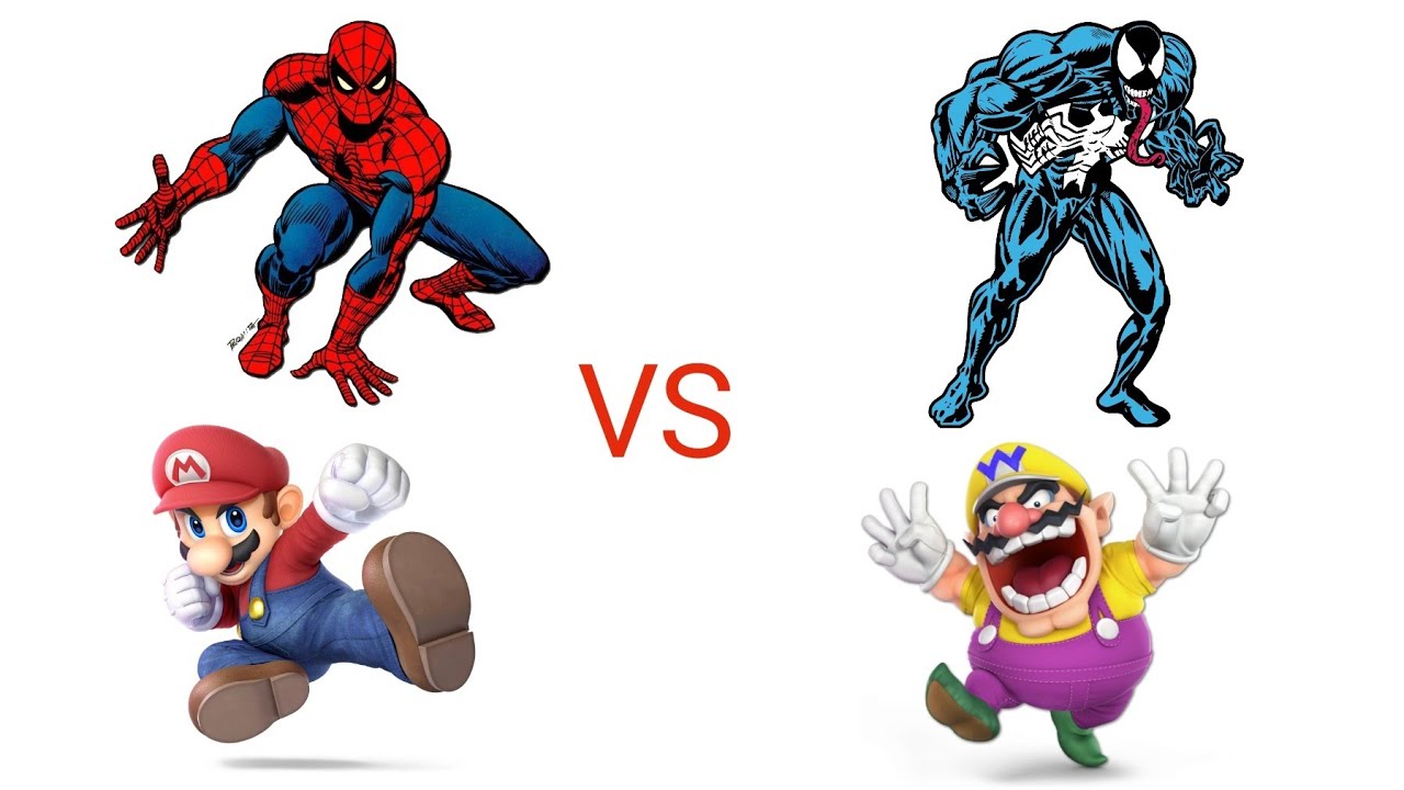 mugen spiderman & mario vs venom & wario - YouTube