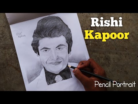 Rishi kapoor pencil sketch | Drawing of Rishi kapoor | #portrait # ...