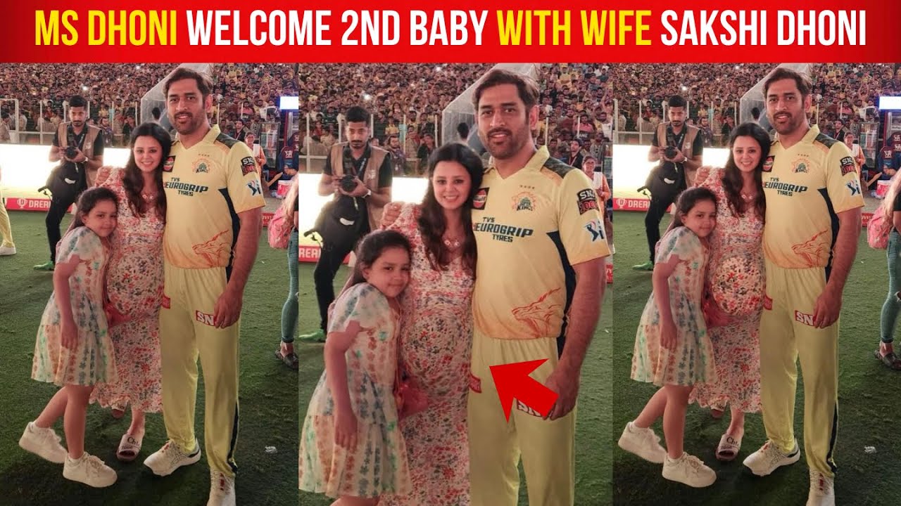 MS Dhoni's Pregnant Wife Sakshi Dhoni Flaunting Baby Bump At Stadium ...