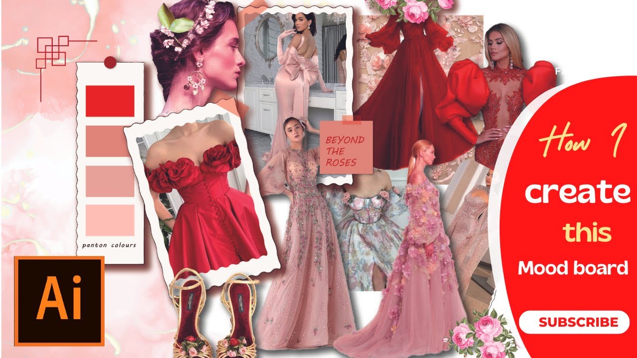How to create awesome Mood boards for Fashion Design Portfolios! | Rose ...