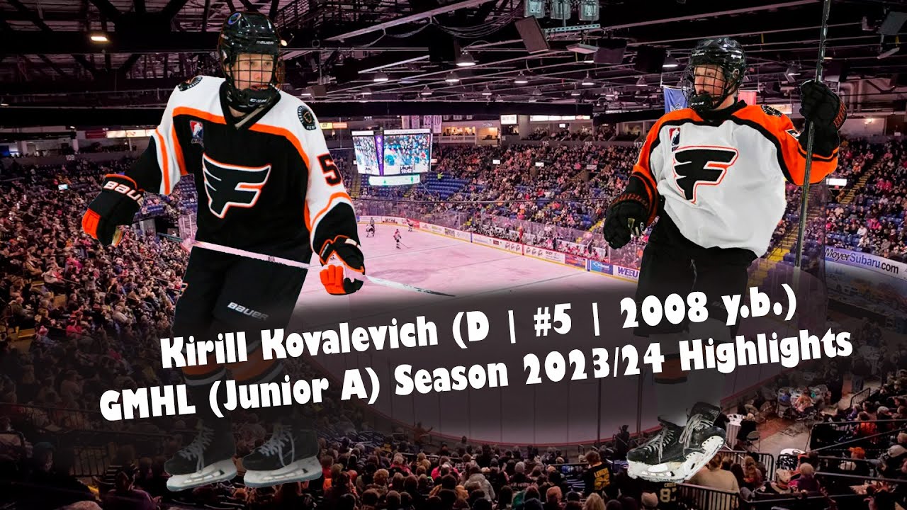 Kirill Kovalevich (D, 2008 y.b.) GMHL 2023/24 Highlights - YouTube