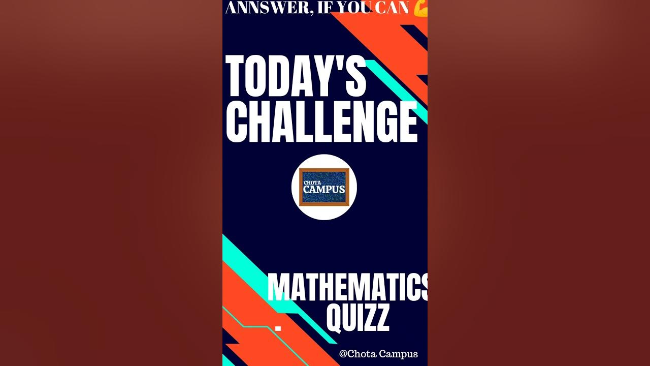 Test Your Math Skill:Mind-Blowing Quiz Question! #maths #youtubeshorts ...