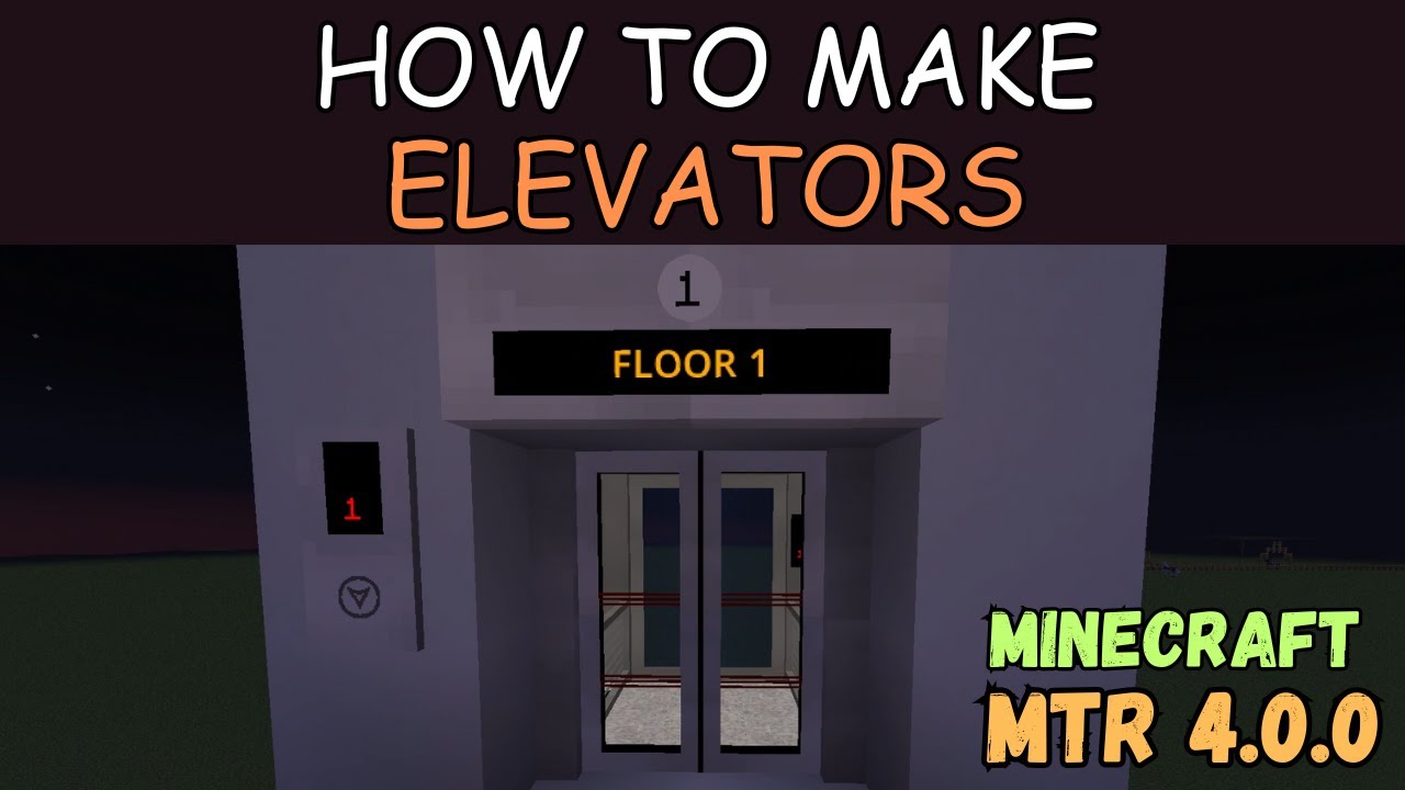 How to make an elevator in MTR 4.0.0 Minecraft - YouTube