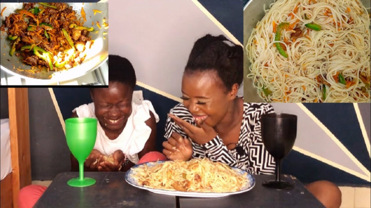FOOD VLOG *Hilarious* || ASMR MUKBANG ~ Homemade Spicy Spaghetti Sauce ...