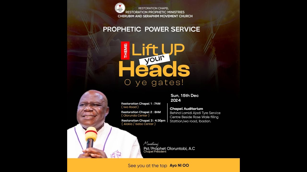 Prophetic Power Service - LIFT UP YOUR HEADS - YouTube