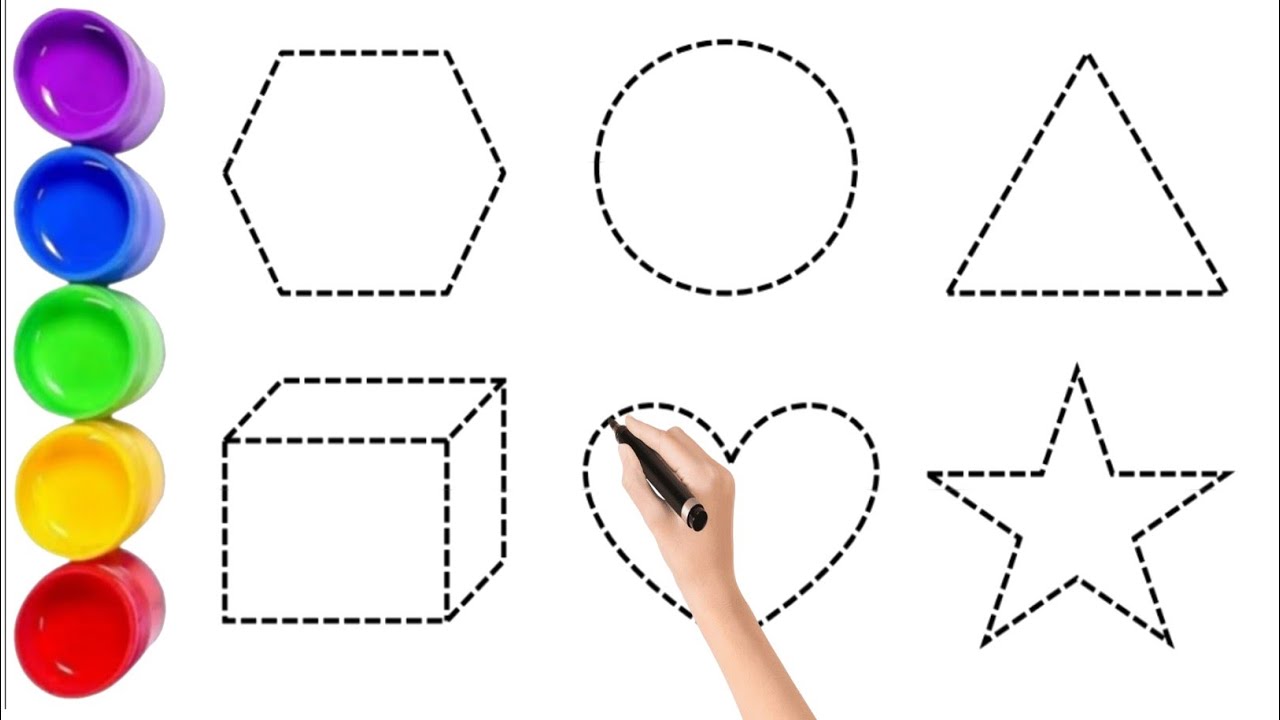 2d drowing Shapes preschool learning - YouTube