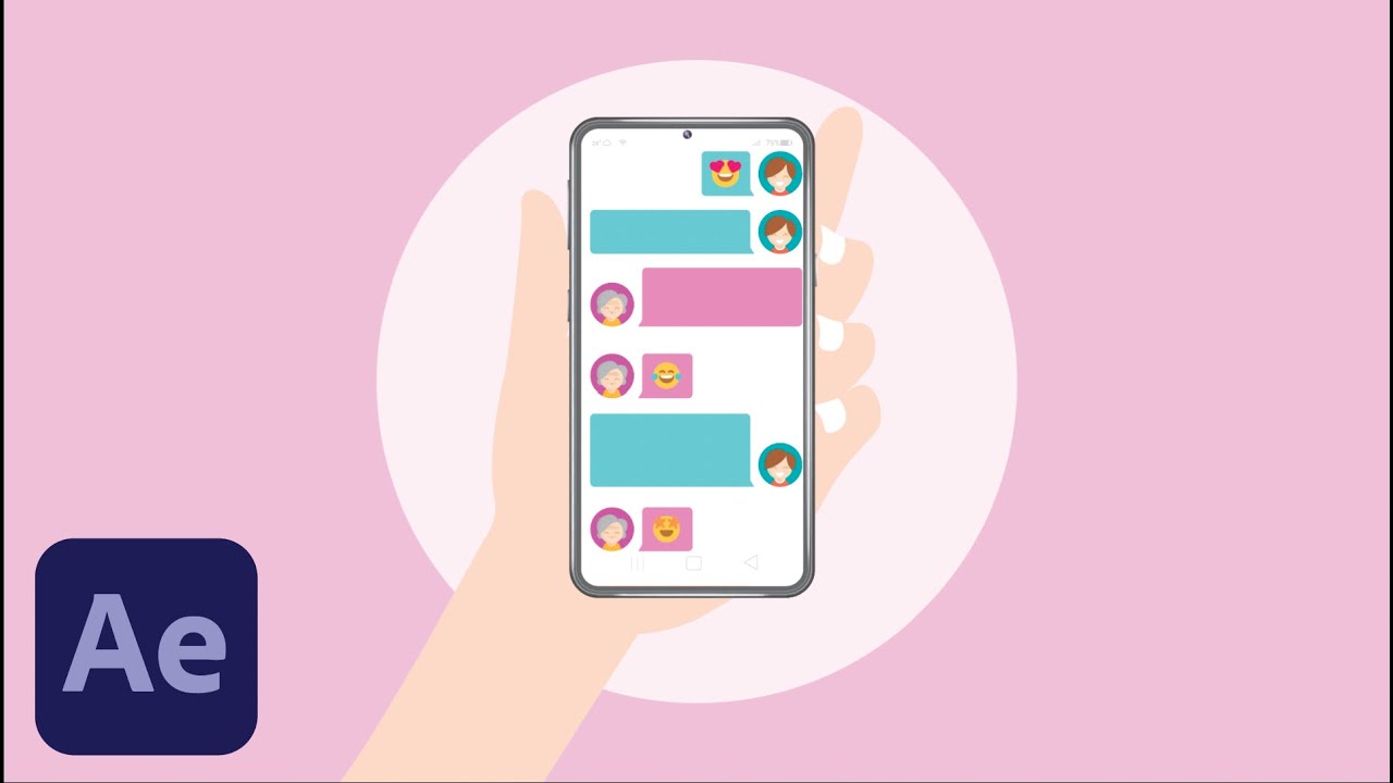 Scrolling Text Messages: After Effects Tutorial for Mobile Animation. 📱 ...