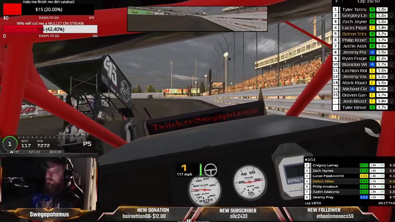 Awesome 360 Sprint Win at Knoxville on iRacing! - YouTube