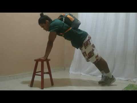 Minha rotina de push-ups com 10L nas costas(2 semanas que tô nesse workout)