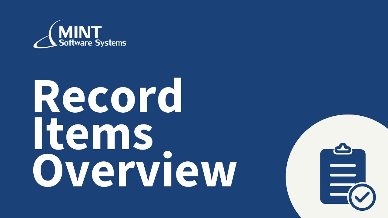 Record Items Overview - YouTube