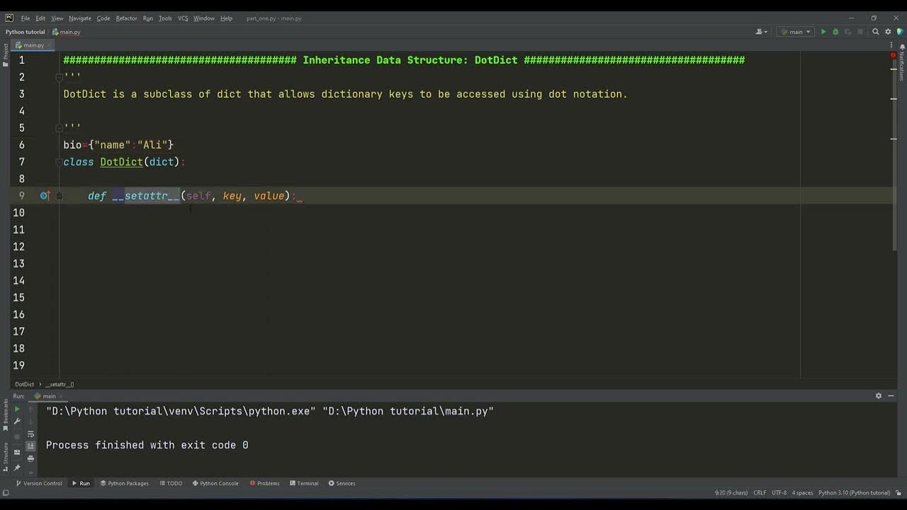 95- OOP IX Inheritance Data Structure DotDict - YouTube
