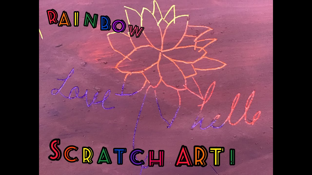 DIY Rainbow Scratch art! - YouTube