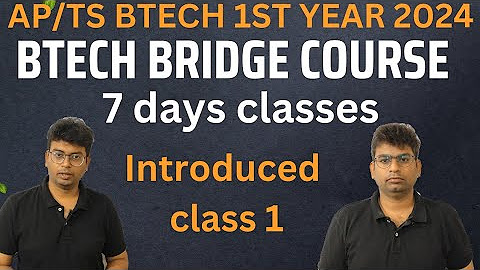 Btech BRIDGE COURSE - YouTube