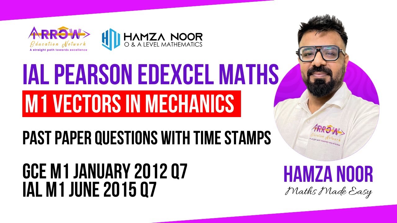 IAL Edexcel M1 Vectors in Mechanics | Past Paper Practice Video # 3 | A ...